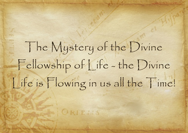 The Mystery of the Divine Fellowship of Life - the Divine Life is ...
