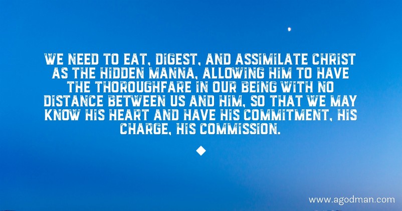 Having no Distance between us and Christ to Eat and Digest Him as the ...