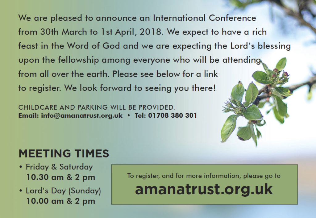 2018 Conferences, Blending Meetings, and Feasts in the Church Life